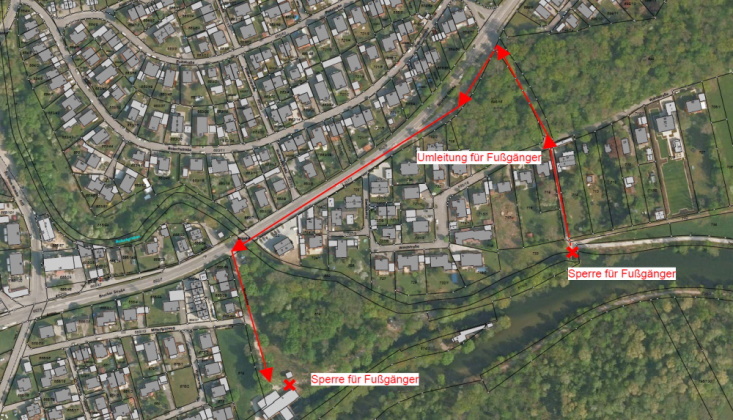 Sperrung Fußweg zum Naturfreundehaus | Gemeinde Bergkirchen
